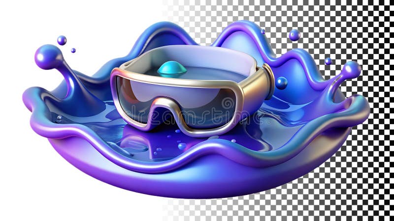 VR Goggles Splash, Virtual Reality and Immersive Tech Symbol Png ...