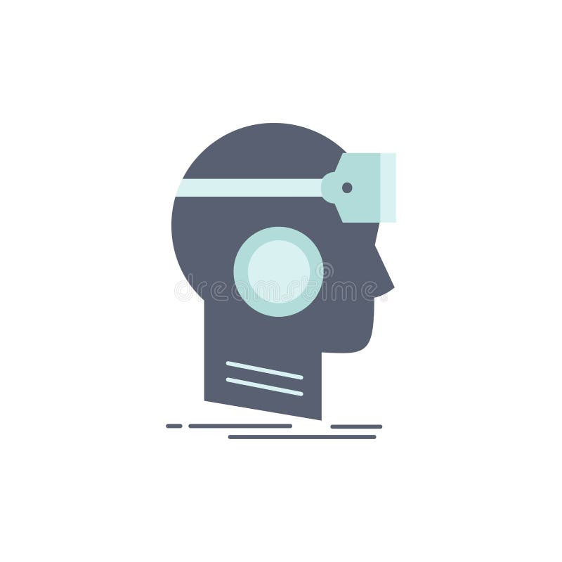 VR, Googles, Headset, Reality, Virtual Flat Color Icon Vector Stock ...