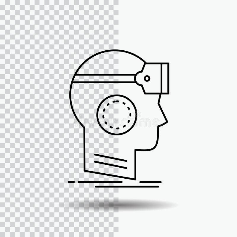 VR, Googles, Headset, Reality, Virtual Line Icon on Transparent ...