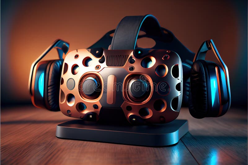 VR head set. stock illustration. Illustration of expansive - 267477679