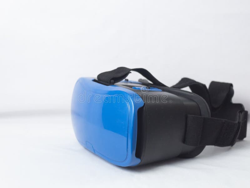 A VR Headset Against a White Background Stock Image - Image of blue ...