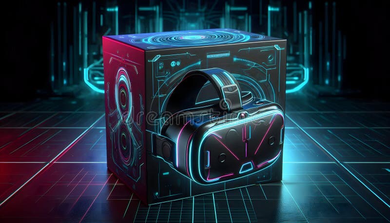Vr Headset Box, Ai-generated Image Stock Illustration - Illustration of ...