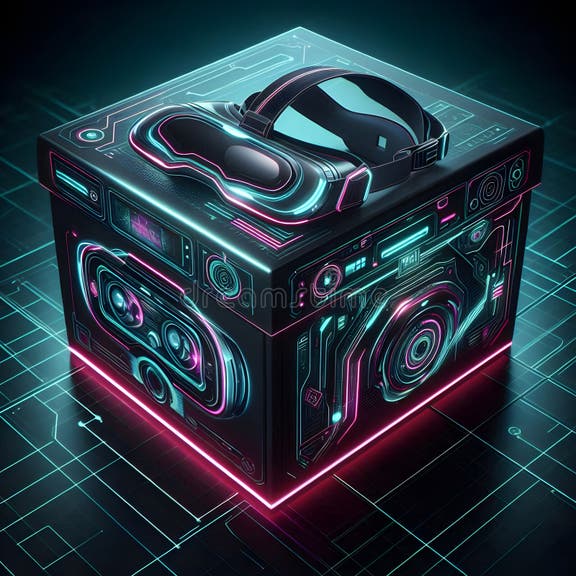 Vr Headset Box, Ai-generated Image Stock Illustration - Illustration of ...