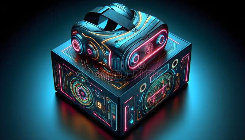 Vr Headset Box, Ai-generated Image Stock Illustration - Illustration of ...