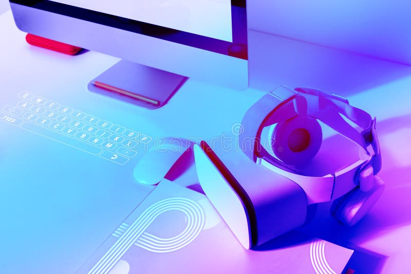 VR Headset by Computer Gaming Technology Stock Photo - Image of ...