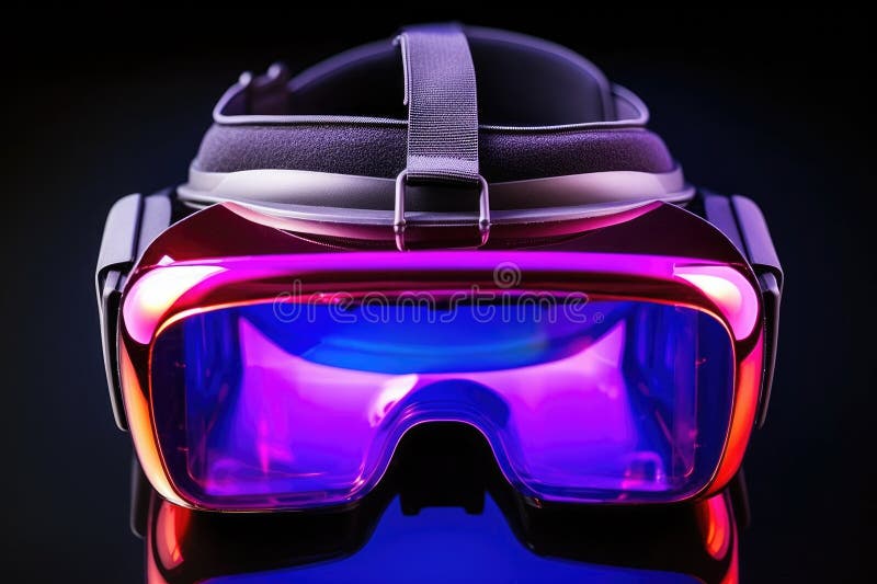 Vr Headset with Enhanced Color Contrast Setting Stock Image - Image of ...