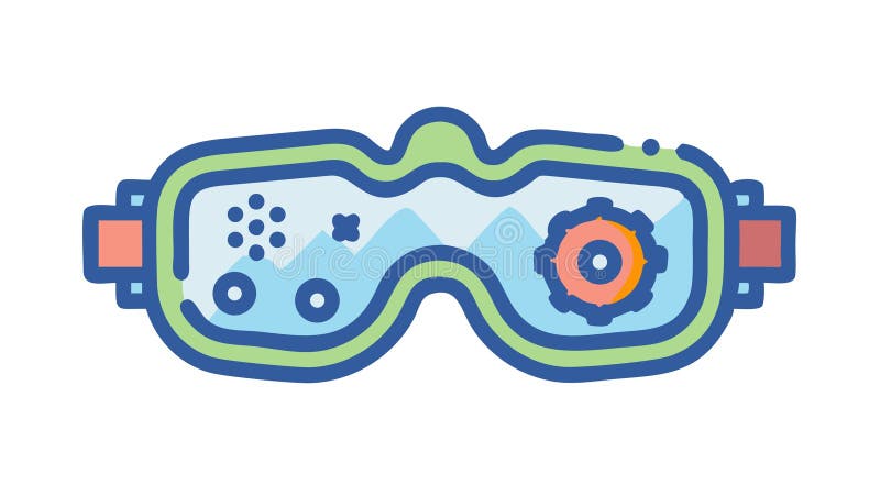 VR Headset with Gears, Symbolizing Advanced Tech Development, Vector ...