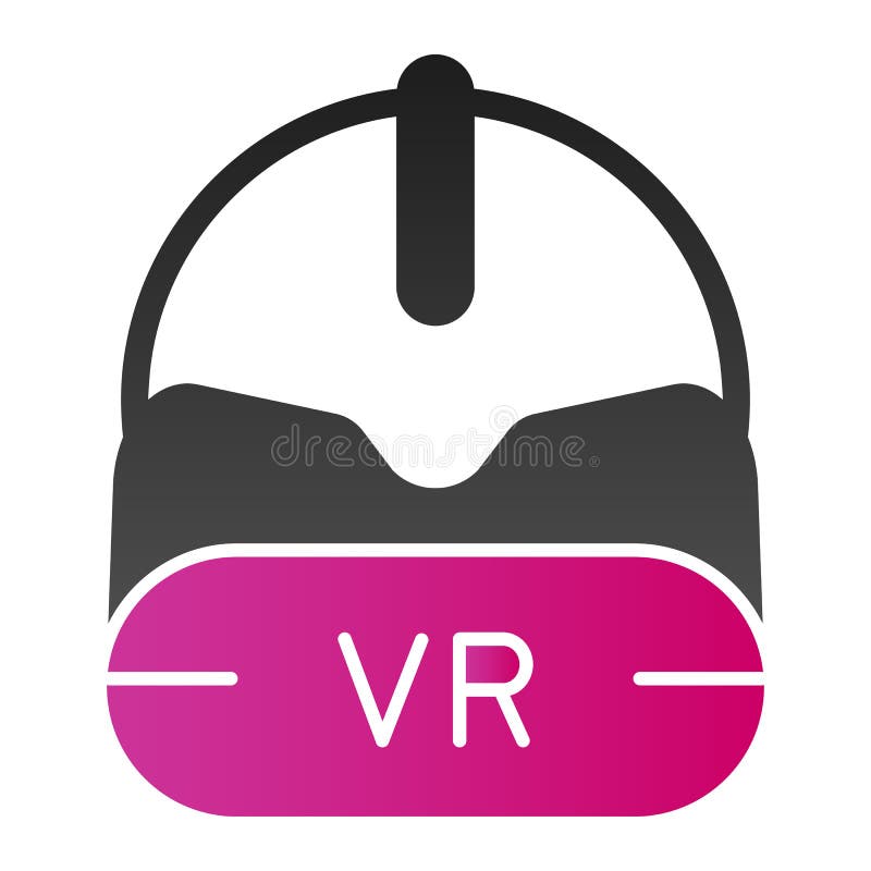 VR Headset Glasses Flat Icon. Vr Mask Vector Illustration Isolated on White Stock Vector ...