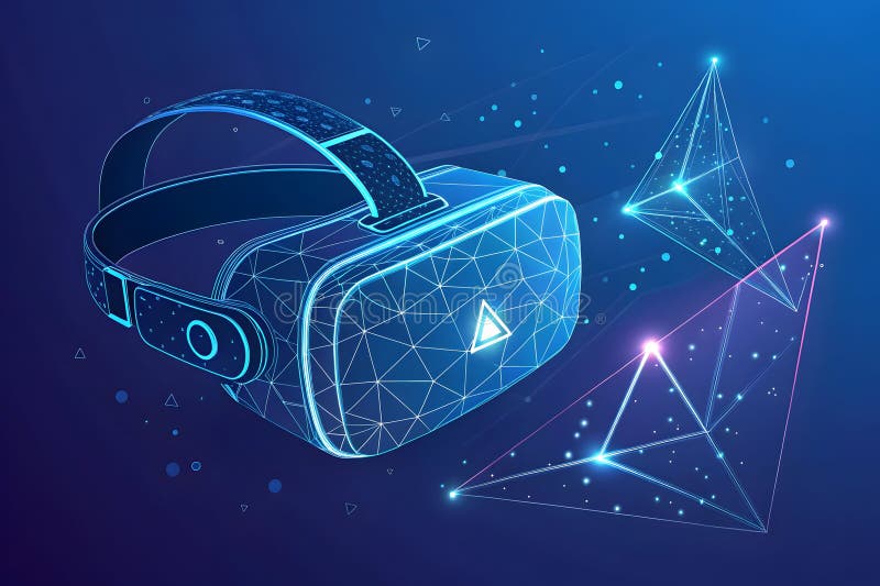 VR Headset Holographic Projection Virtual Reality Glasses Stock ...