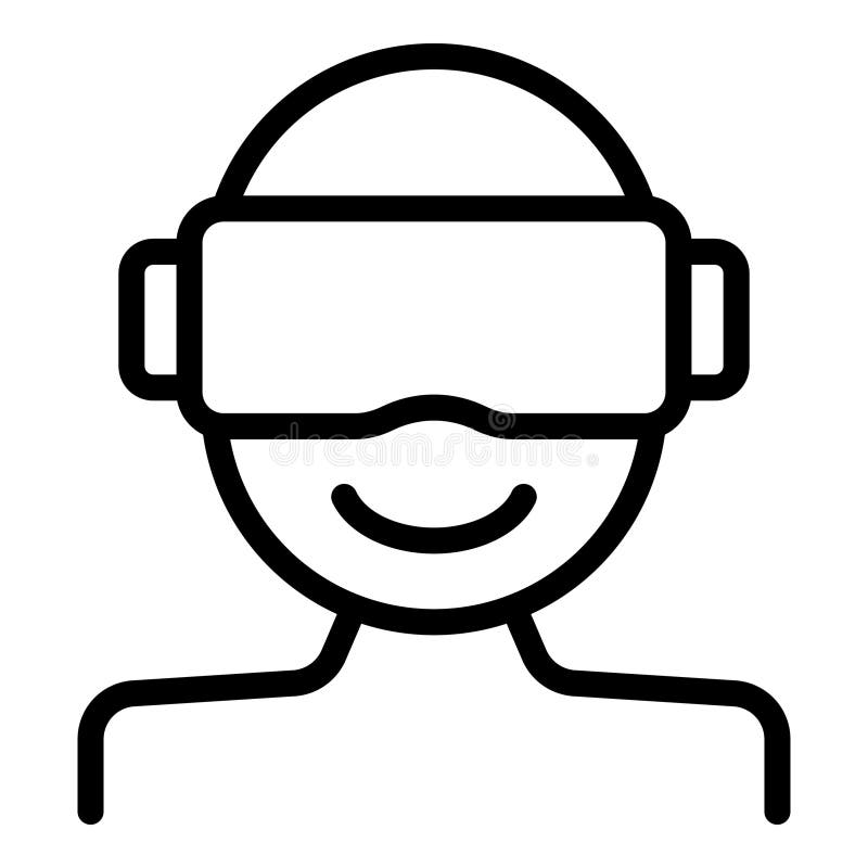 Vr Headset Icon Outline Vector. 3D Reality Stock Vector - Illustration ...