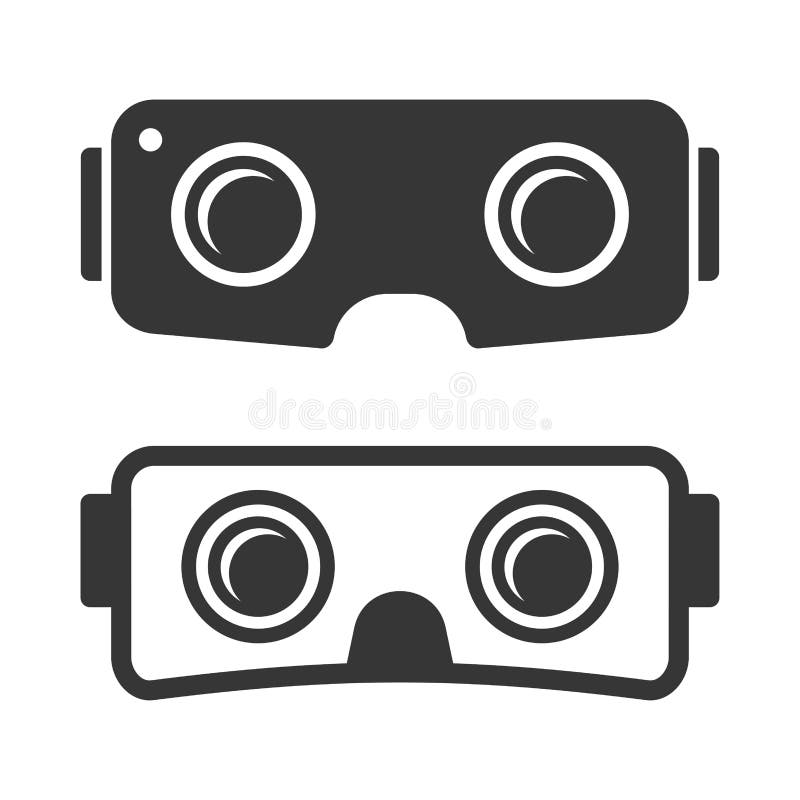 VR Headset Icons Set on White Background. Vector Stock Vector ...