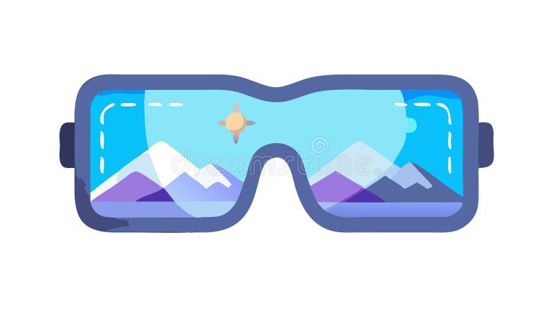 VR Headset Immersive Mountain Experience Icon, Vector Design Generative ...