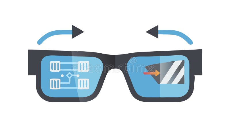 VR Headset Rotational View Interactive Controls, Vector Design ...