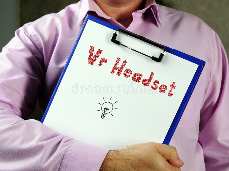 Vr Headset S Sign on the Piece of Paper Stock Photo - Image of text ...