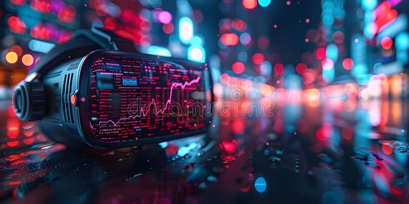 A VR Headset Shows a Stock Market Simulation for Interactive Data ...