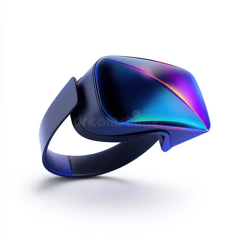 VR Headset with Sleek Geometric Design Isolated on White Stock ...