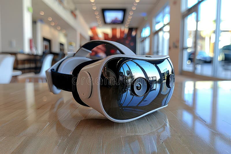 VR headset on a table. stock photo. Image of futuristic - 314505630