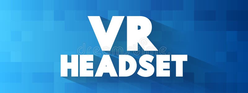 Vr Headset Text, Technology Concept Background Stock Illustration ...