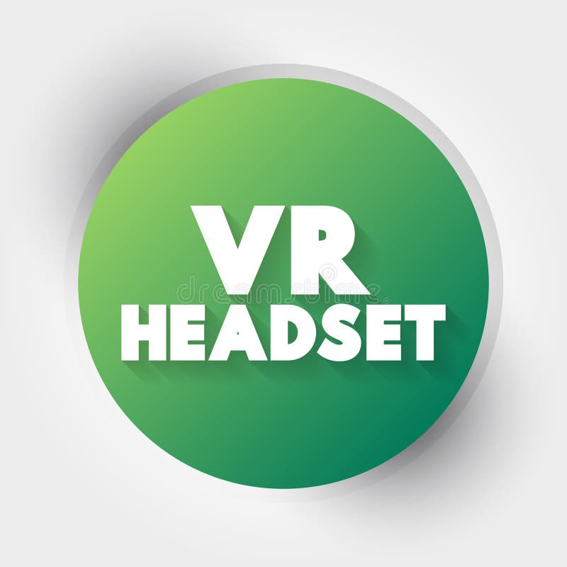 Vr Headset Text, Technology Concept Background Stock Illustration ...