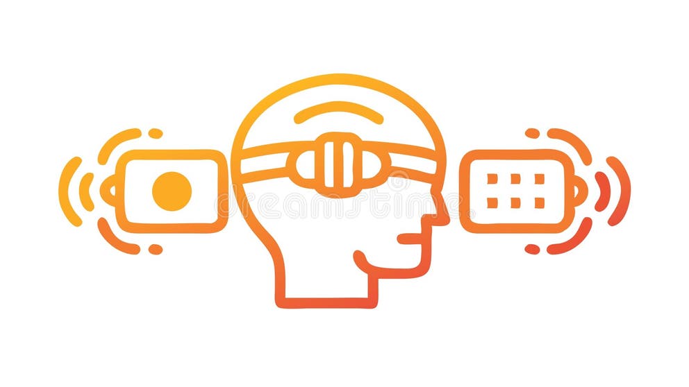 VR Headset with Tracking Dots, Advanced Immersive Tech, Vector Design ...