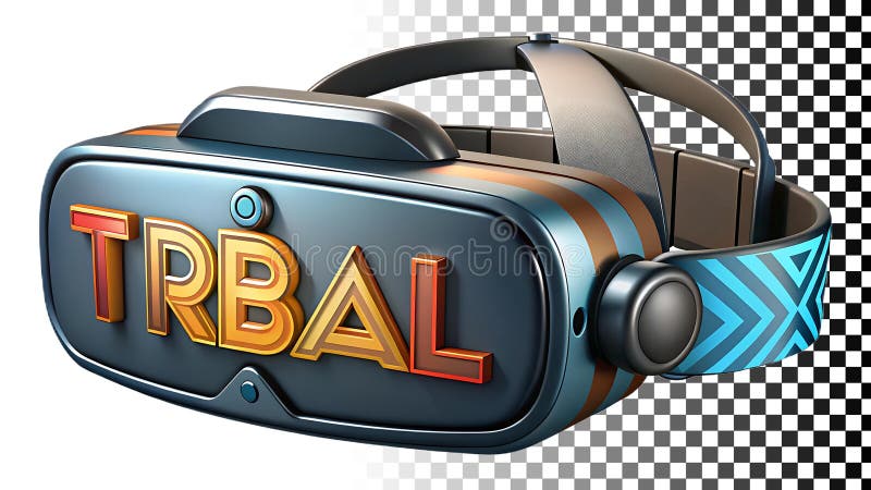 VR Headset with "TRBAL" Text, Virtual Reality Tech Png Transparent ...