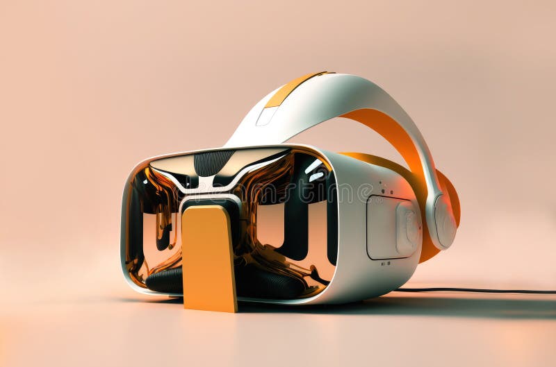 VR Headset in Virtual Augmented Reality Style. Generative AI Stock ...