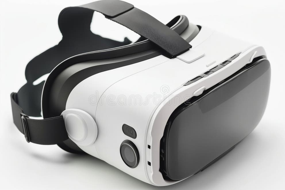 Vr Headset, Virtual Reality Headset on White Background Stock ...