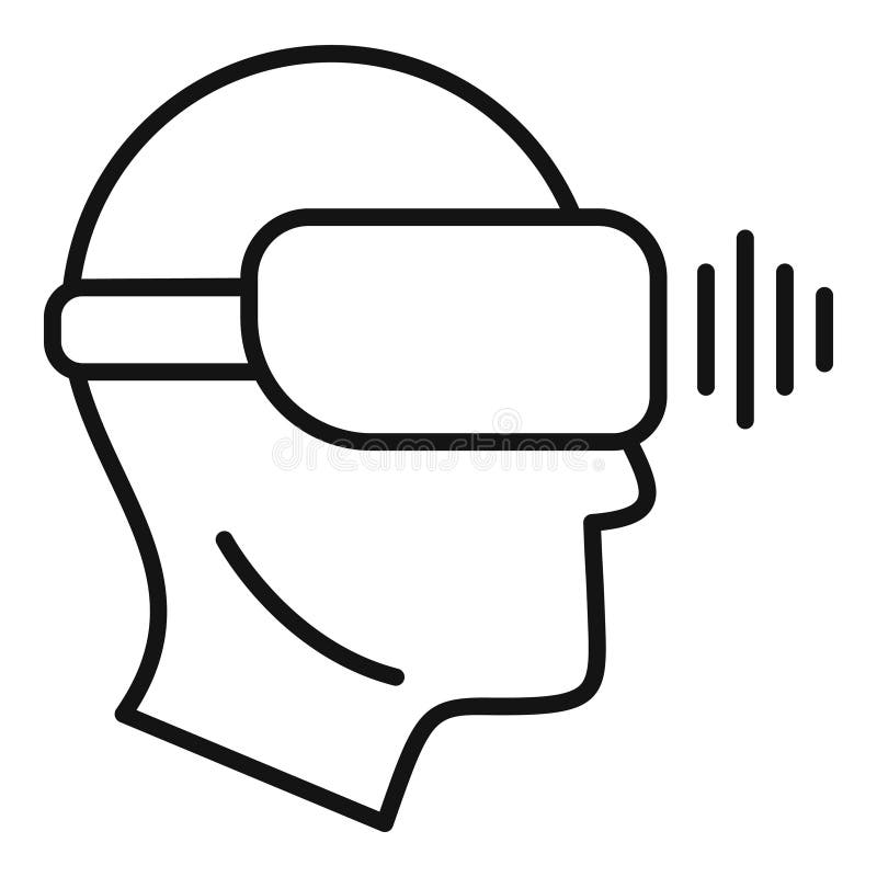 Vr Headset Virtual Tour Icon Outline Vector. Art Control Digital Stock ...