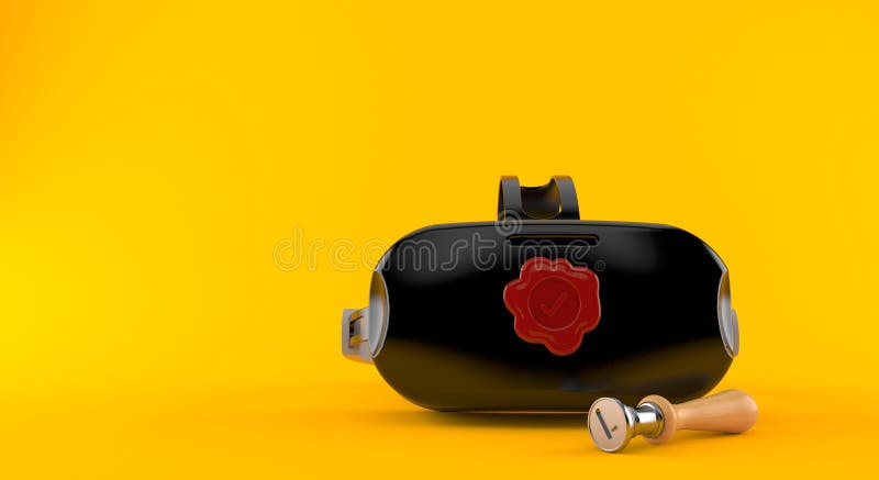 VR Headset with Wax Seal Stamp Stock Illustration - Illustration of ...