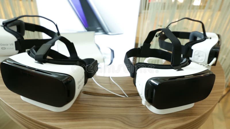 VR Headsets, Virtual Reality Sets, VR Glasses Pan Stock Footage - Video ...