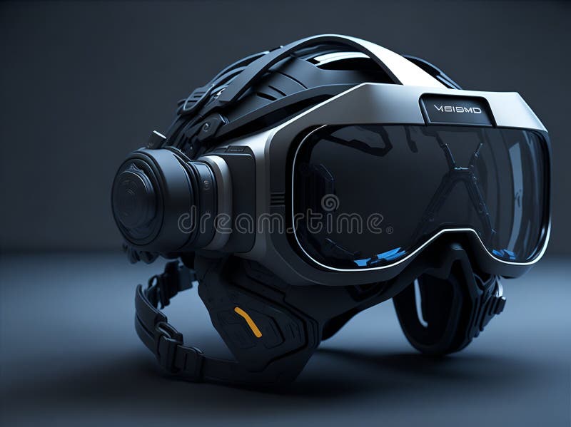 VR Helmet HMD AR Glasses Concept. Ai Generated Stock Illustration ...