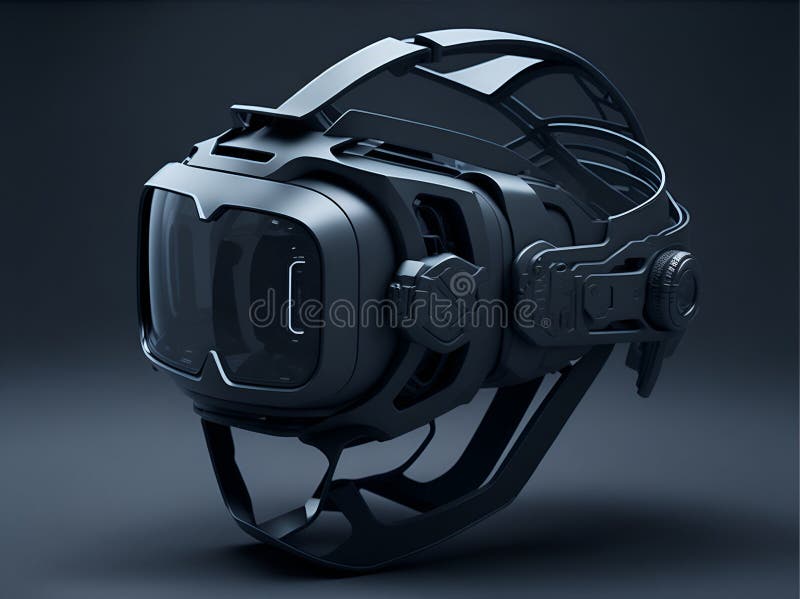 VR Helmet HMD AR Glasses Concept. Ai Generated Stock Illustration ...