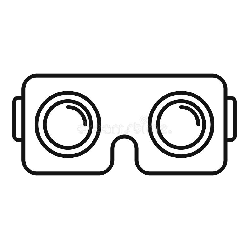 Vr Helmet Icon, Outline Style Stock Vector - Illustration of design ...