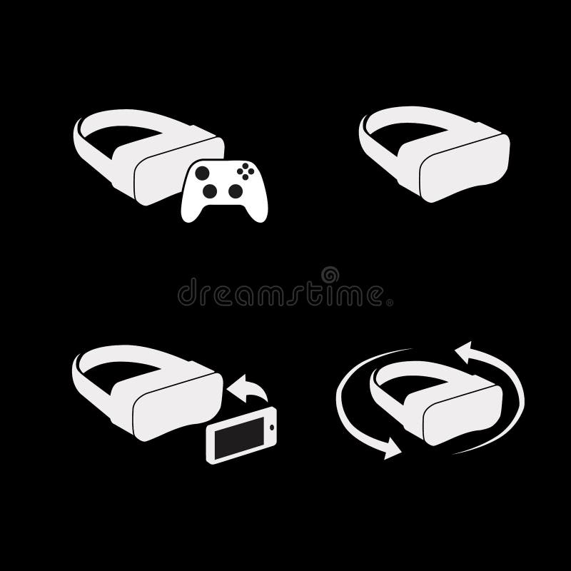 VR Helmets Set. Logo. Vector Illustration Stock Illustration ...