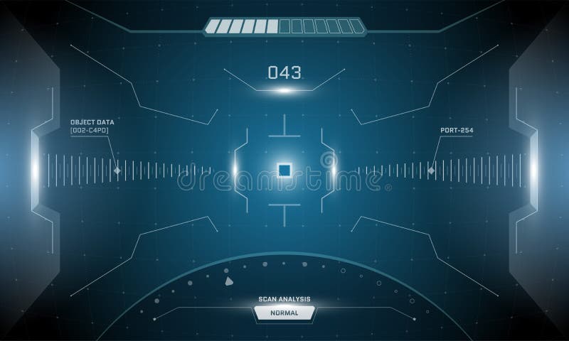 VR HUD Digital Futuristic Interface Cyberpunk Screen Design. Sci-fi ...