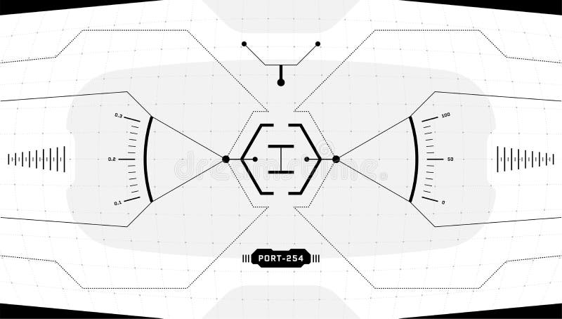 VR HUD Digital Futuristic Interface Cyberpunk Screen. Sci-fi Virtual ...