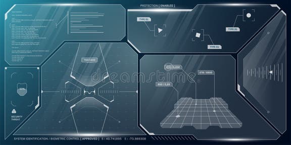 VR HUD Futuristic Control Panel. Technology Head Up Display Target and ...