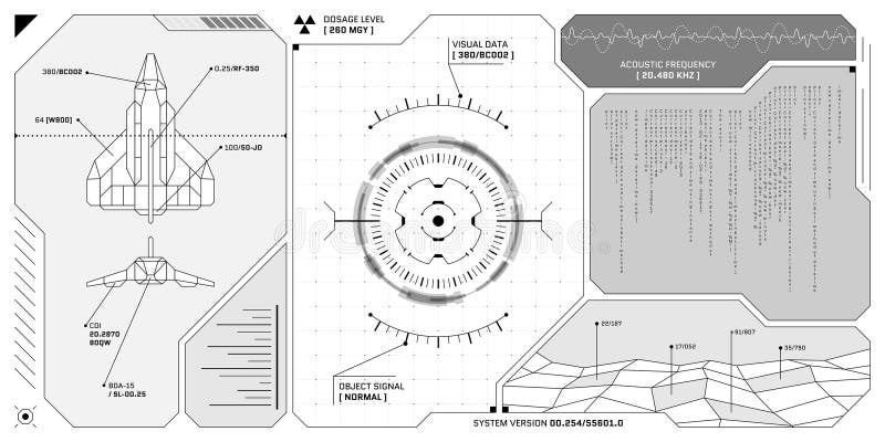 VR HUD Futuristic Control Panel. Technology Head Up Display Target and ...