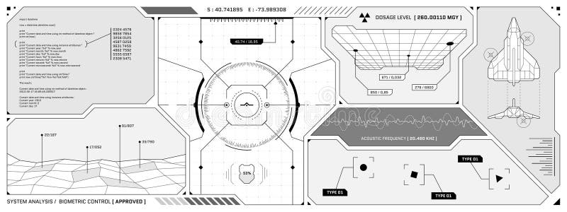 VR HUD Futuristic Control Panel. Technology Head Up Display Target and ...