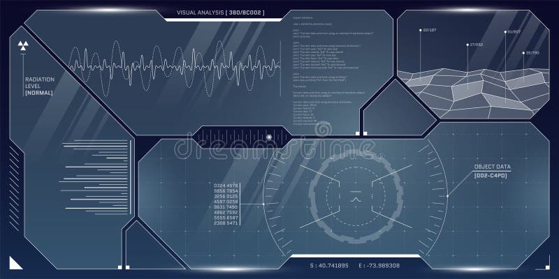 VR HUD Futuristic Control Panel. Technology Head Up Display Target and ...