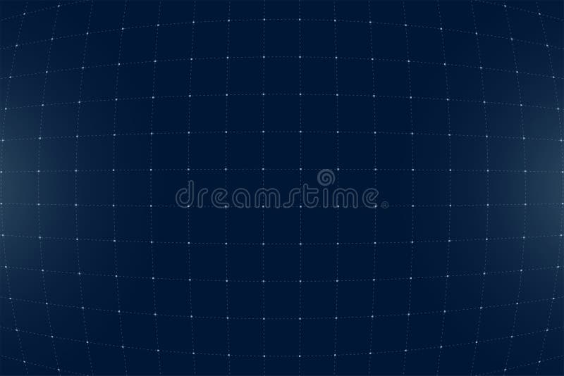 VR HUD Futuristic Interface Voluminous Square Grid. Line and Dot Head ...