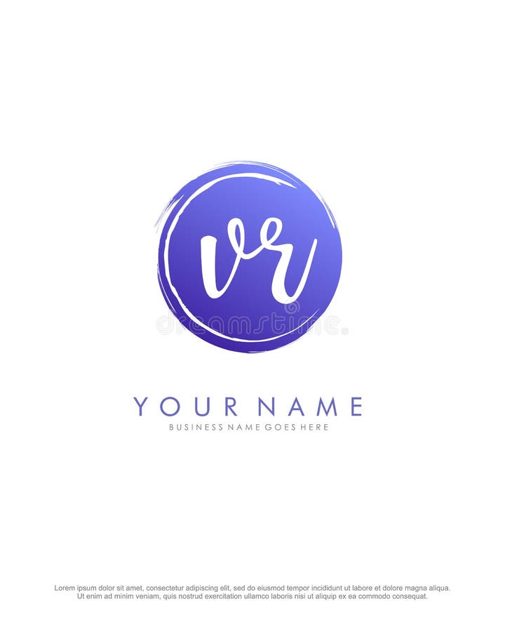 VR Initial Square Logo Template Vector. a Logo Design for Company and ...