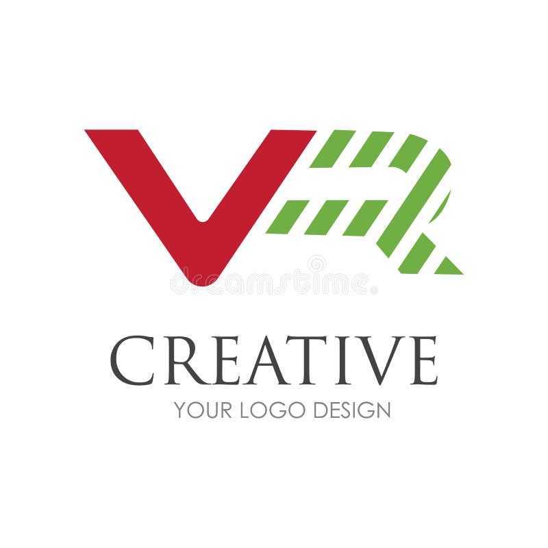 VR Letter Logo Design with Creative Modern Trendy Stock Vector ...