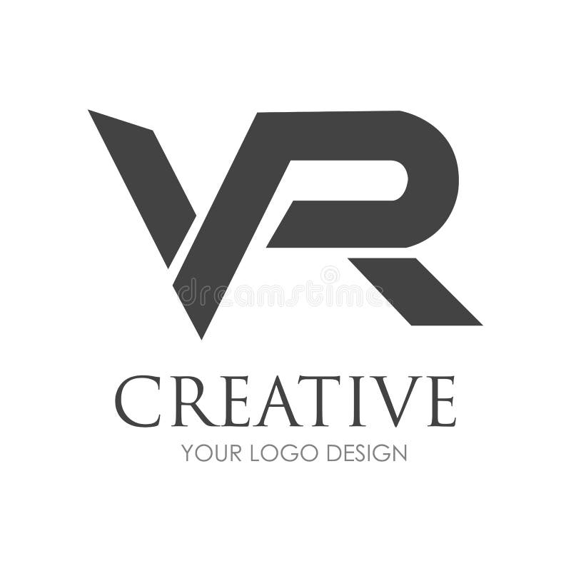 VR Letter Logo Design with Creative Modern Trendy Stock Vector ...
