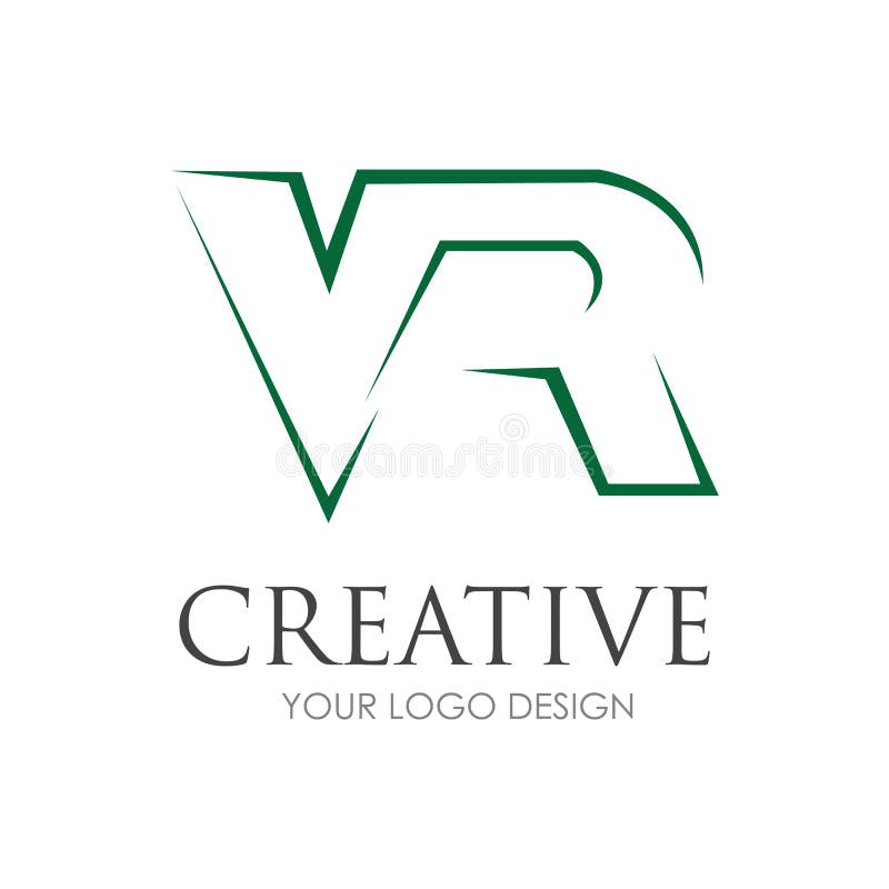 VR Letter Logo Design with Creative Modern Trendy Stock Vector ...