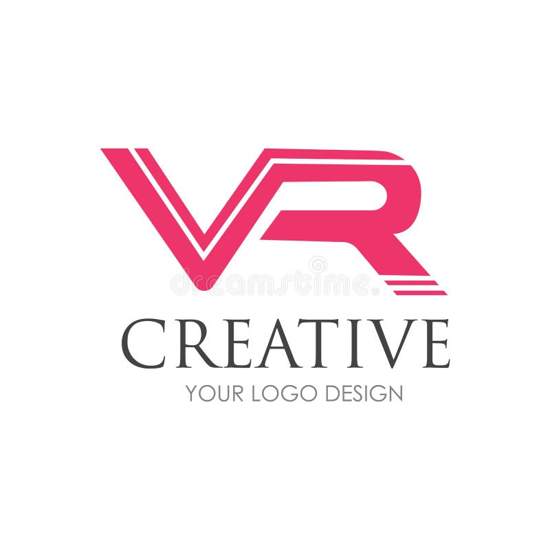 VR Letter Logo Design with Creative Modern Trendy Stock Vector ...