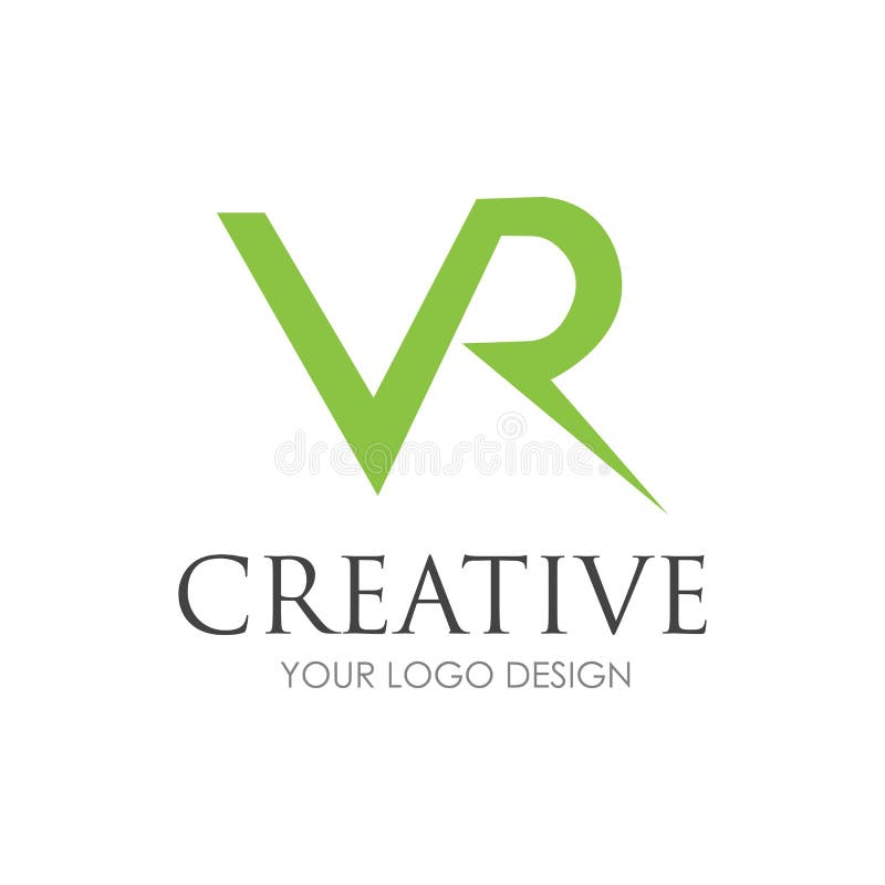 VR Letter Logo Design with Creative Modern Trendy Stock Vector ...