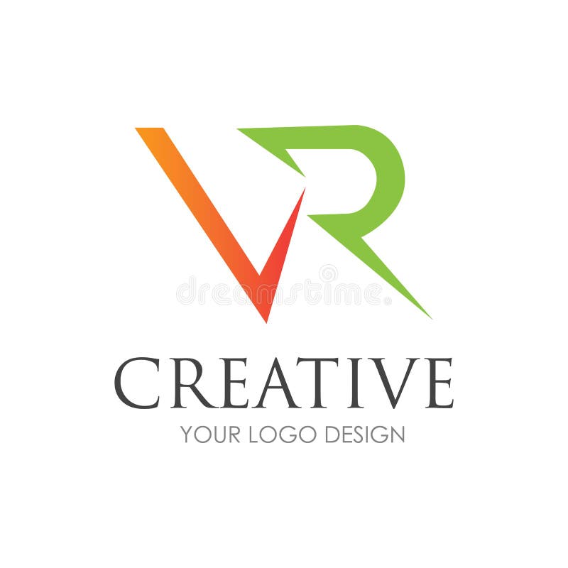 VR Letter Logo Design with Creative Modern Trendy Stock Vector ...