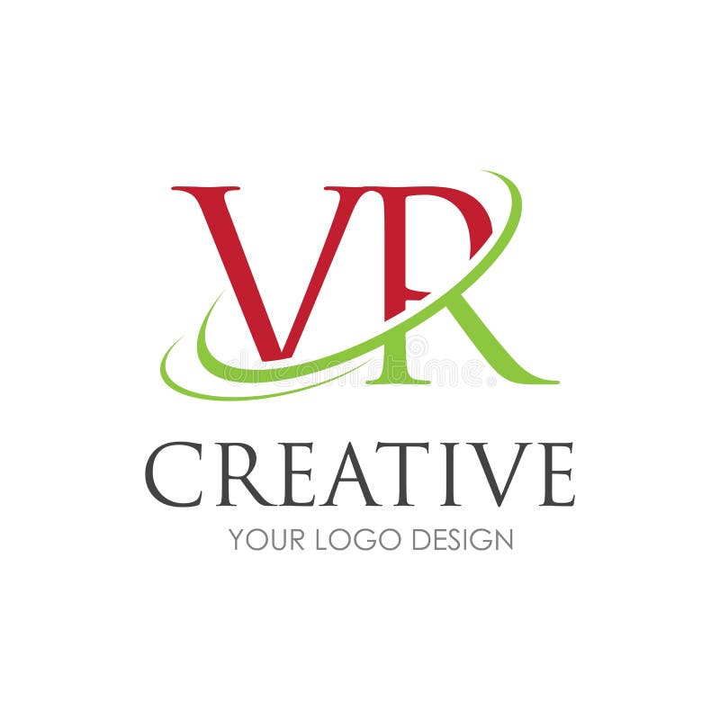 VR Letter Logo Design with Creative Modern Trendy Stock Vector ...
