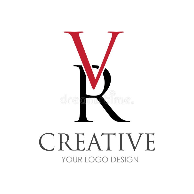 VR Letter Logo Design with Creative Modern Trendy Stock Vector ...
